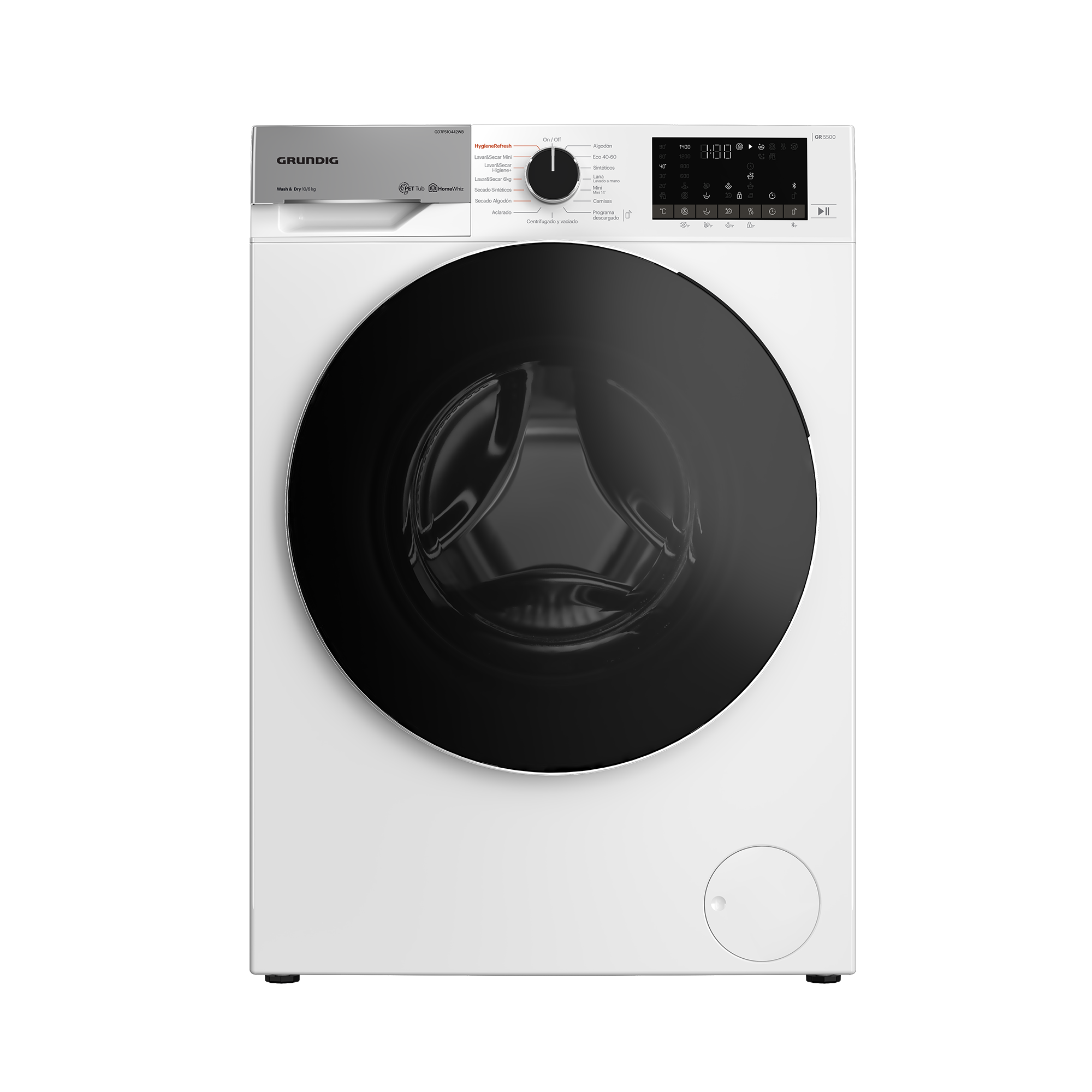 GD7P510442WB | Kombi vask-tørk(Frittstående kombi vask-tørk) | GRUNDIG