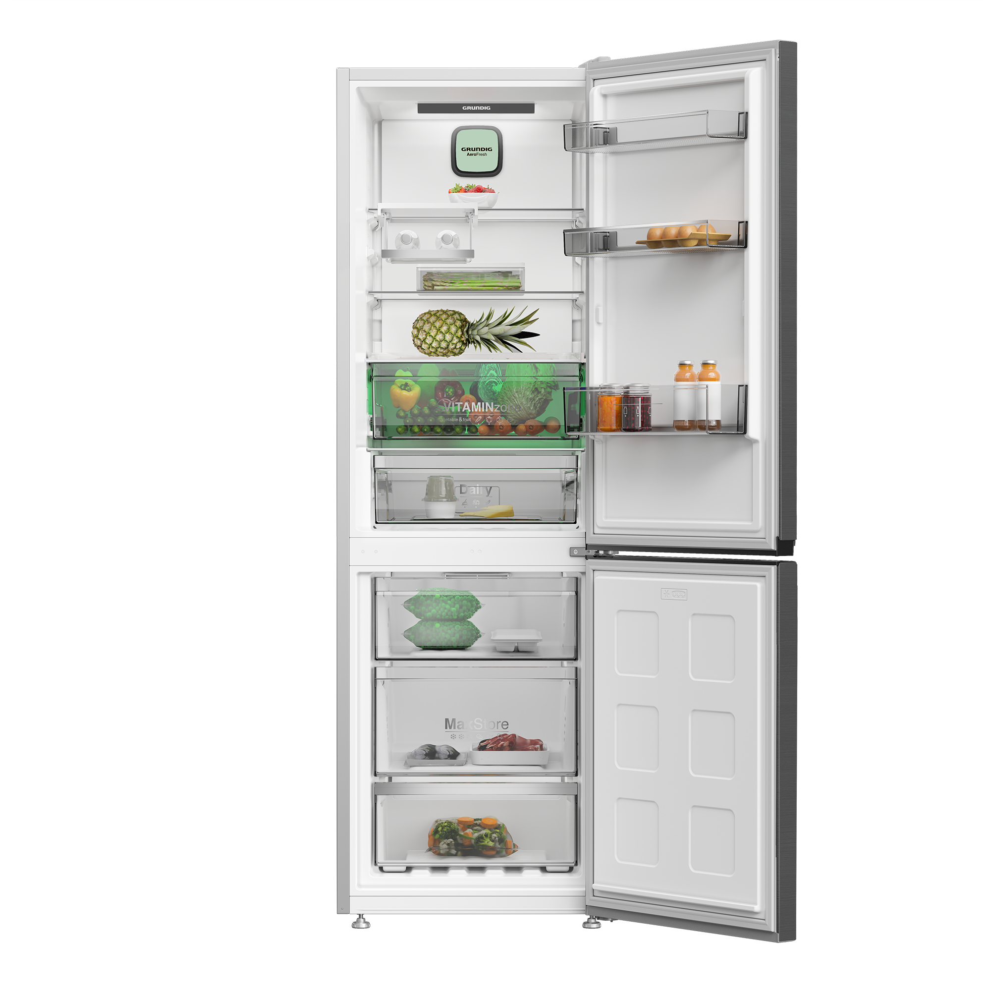 Combina frigorifica Grundig GKPN 46821 X
