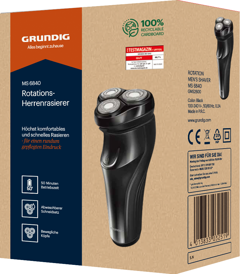 MS 6840 | Nega muškaraca(Brijači) | GRUNDIG