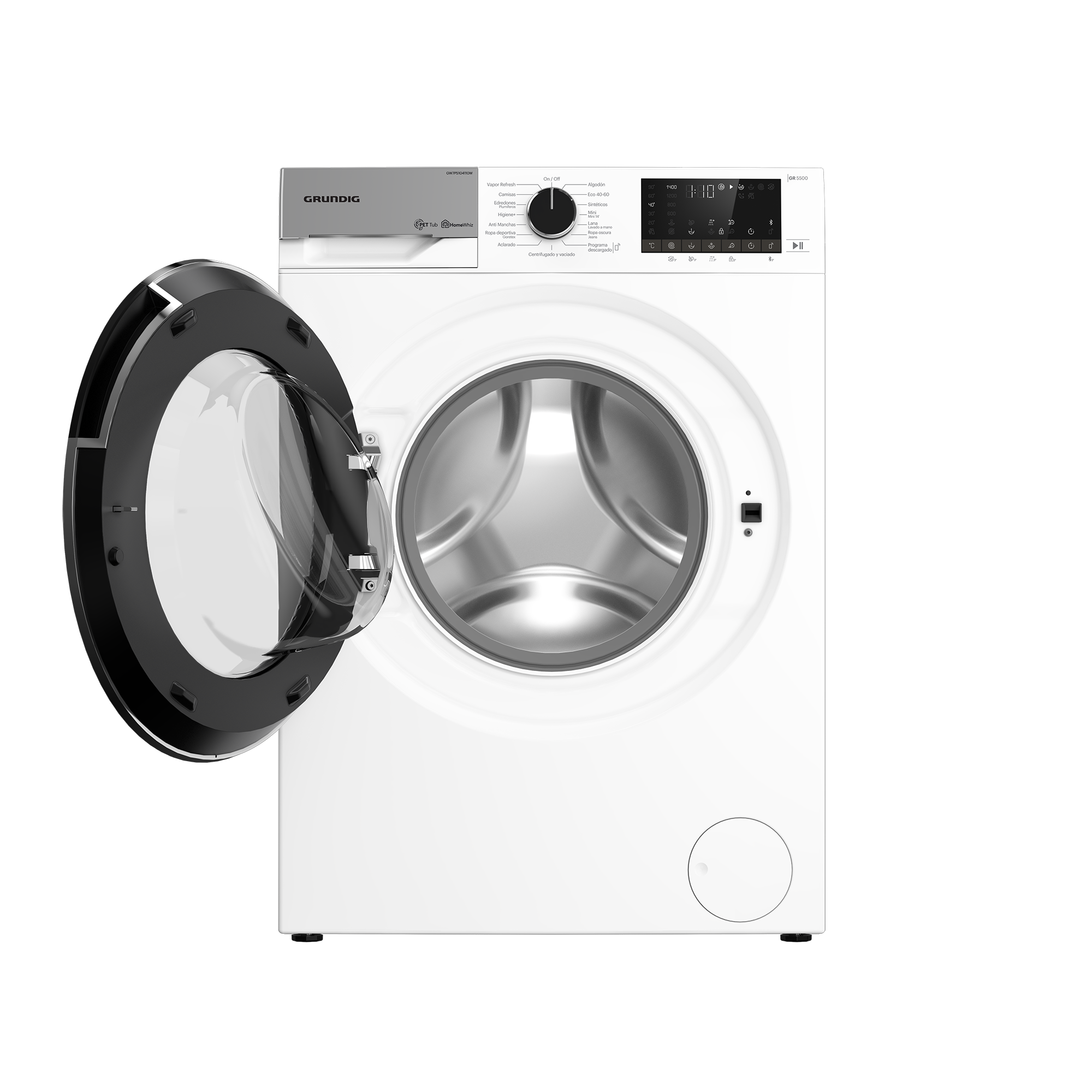 GW7P5104110W | Lavadora 10kg y 1400rpm, Vapor Refresh y Homewhiz | Grundig